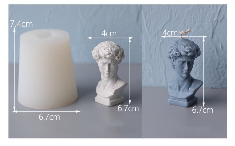 David plaster portrait silicone material aromatherapy handmade | Etsy