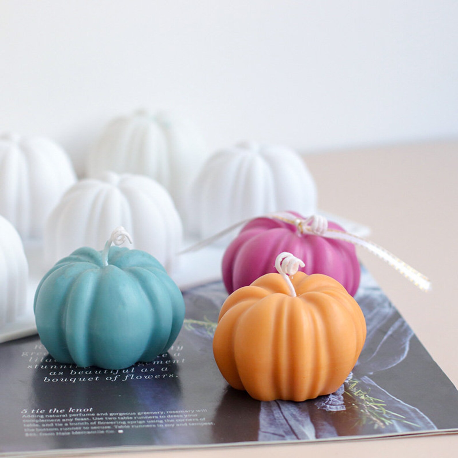 Six Pumpkin Molds in a Row Silicone Material Aromatherapy - Etsy