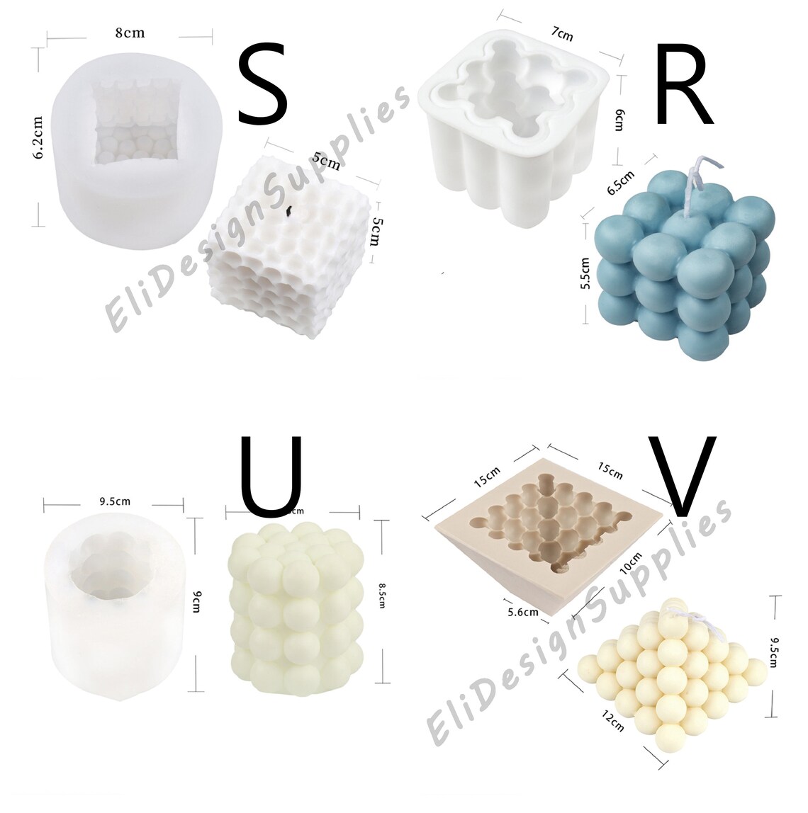 Collection of Geometric Styles Silicone Material Aromatherapy | Etsy