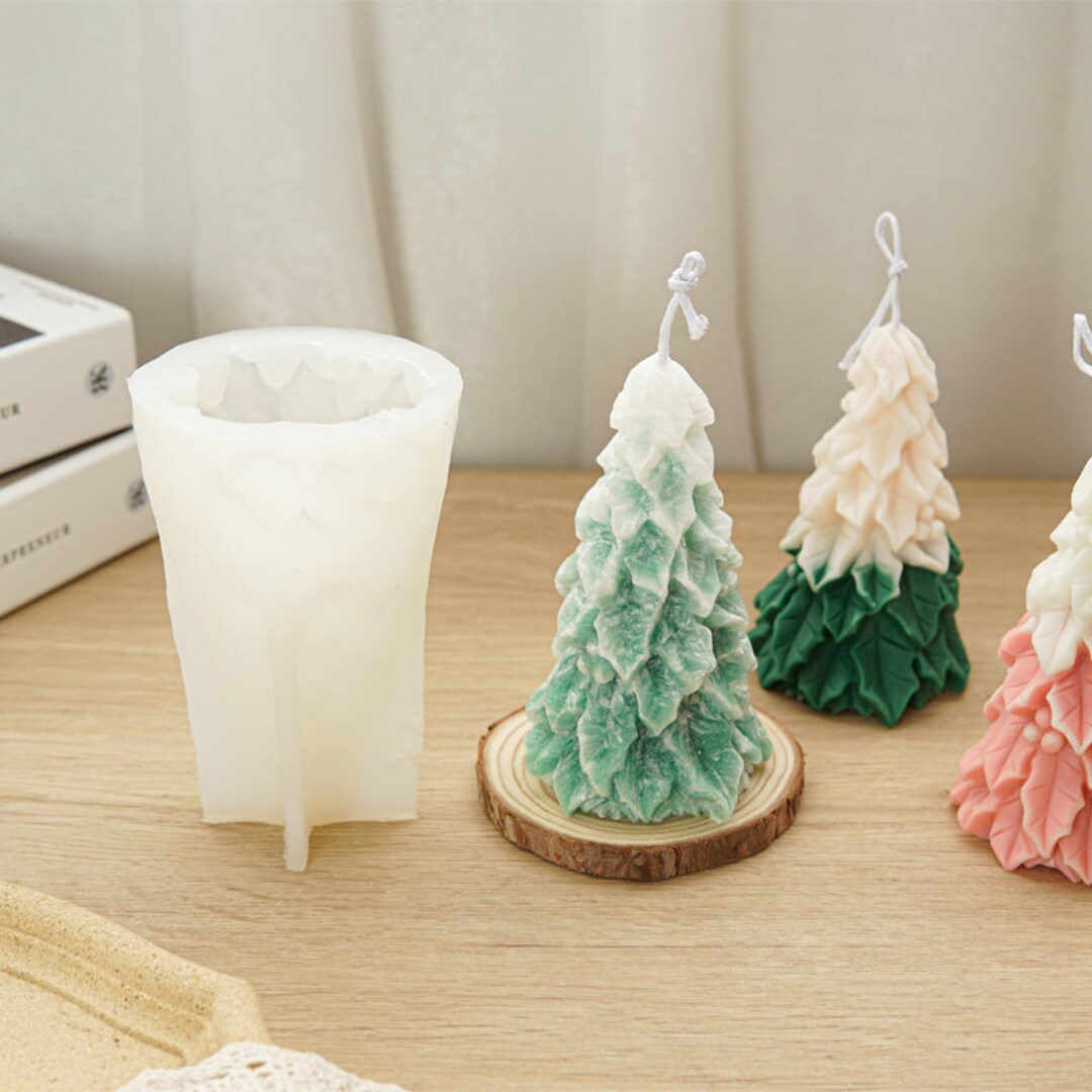 New Cedar Christmas Tree Scented Candle Mold-plants Silicone DIY Resin ...