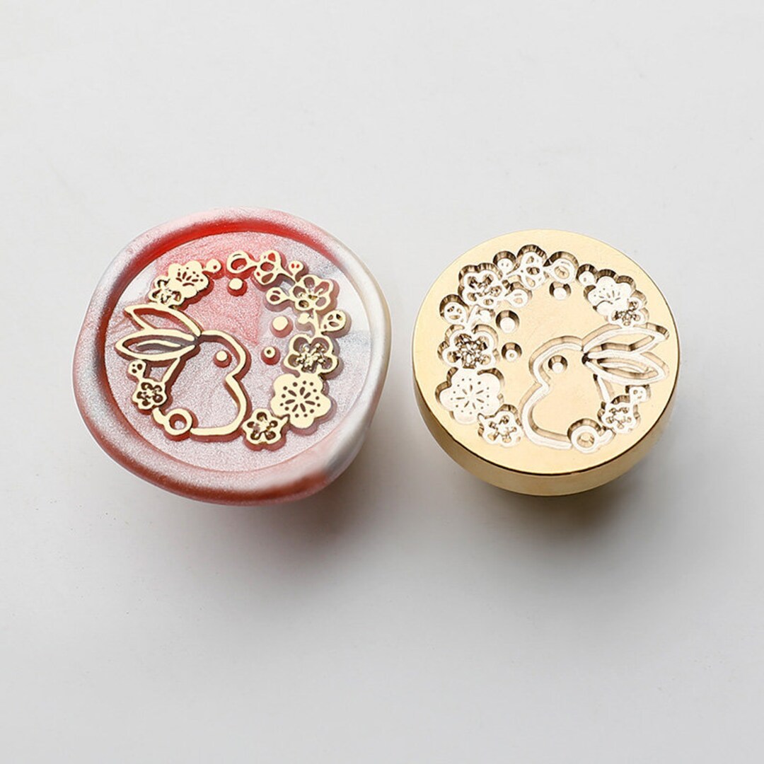Cherry Blossoms and Rabbit Wax Seal Stamp-sealing Wax Stamp - Etsy