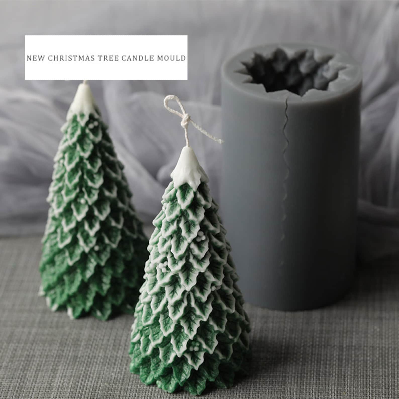 New large Christmas tree candle mold-Christams trees silicone | Etsy
