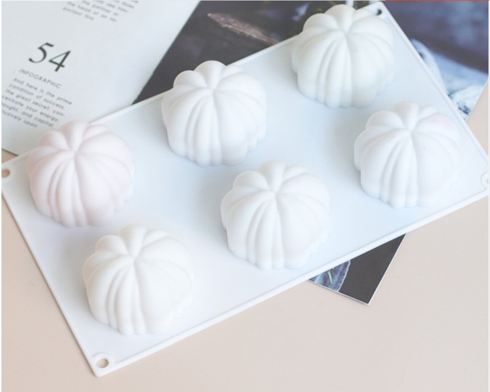 Six Pumpkin Molds in a Row Silicone Material Aromatherapy | Etsy