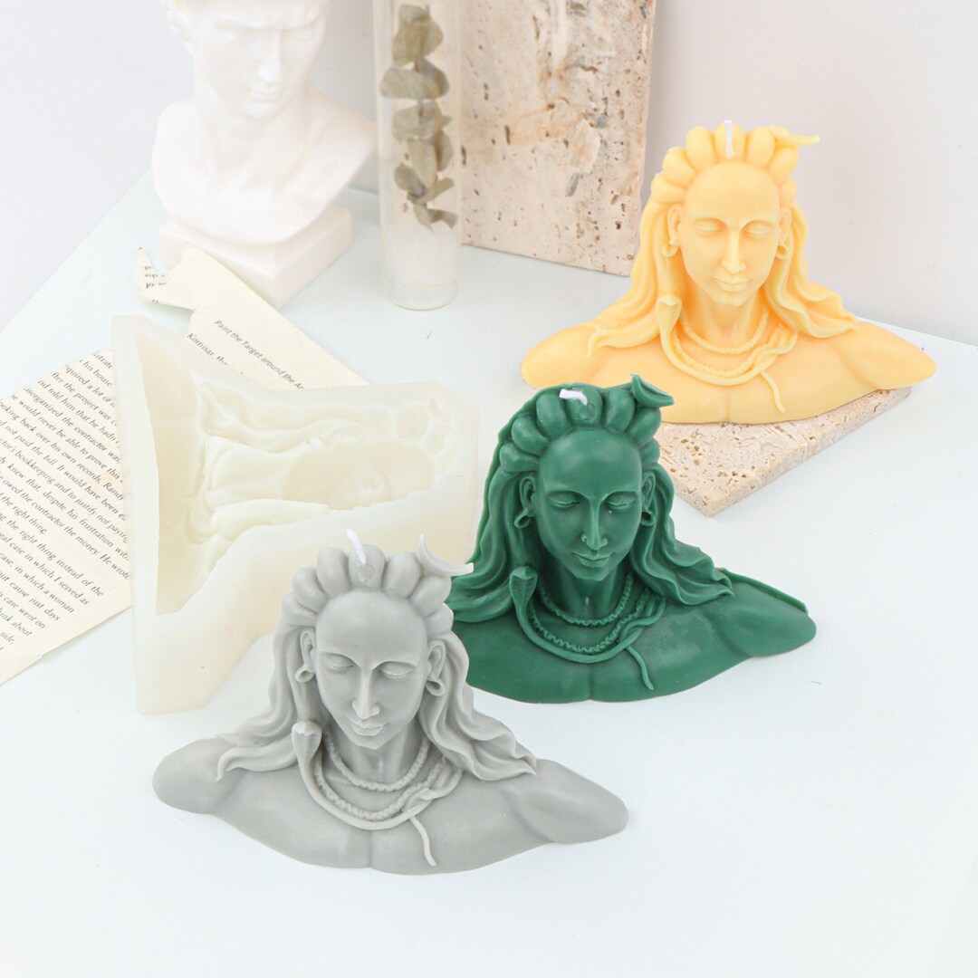 Bust Adi Yogi Candle Mold, Statue Candle Mold, Body Candle Mold, Candle ...