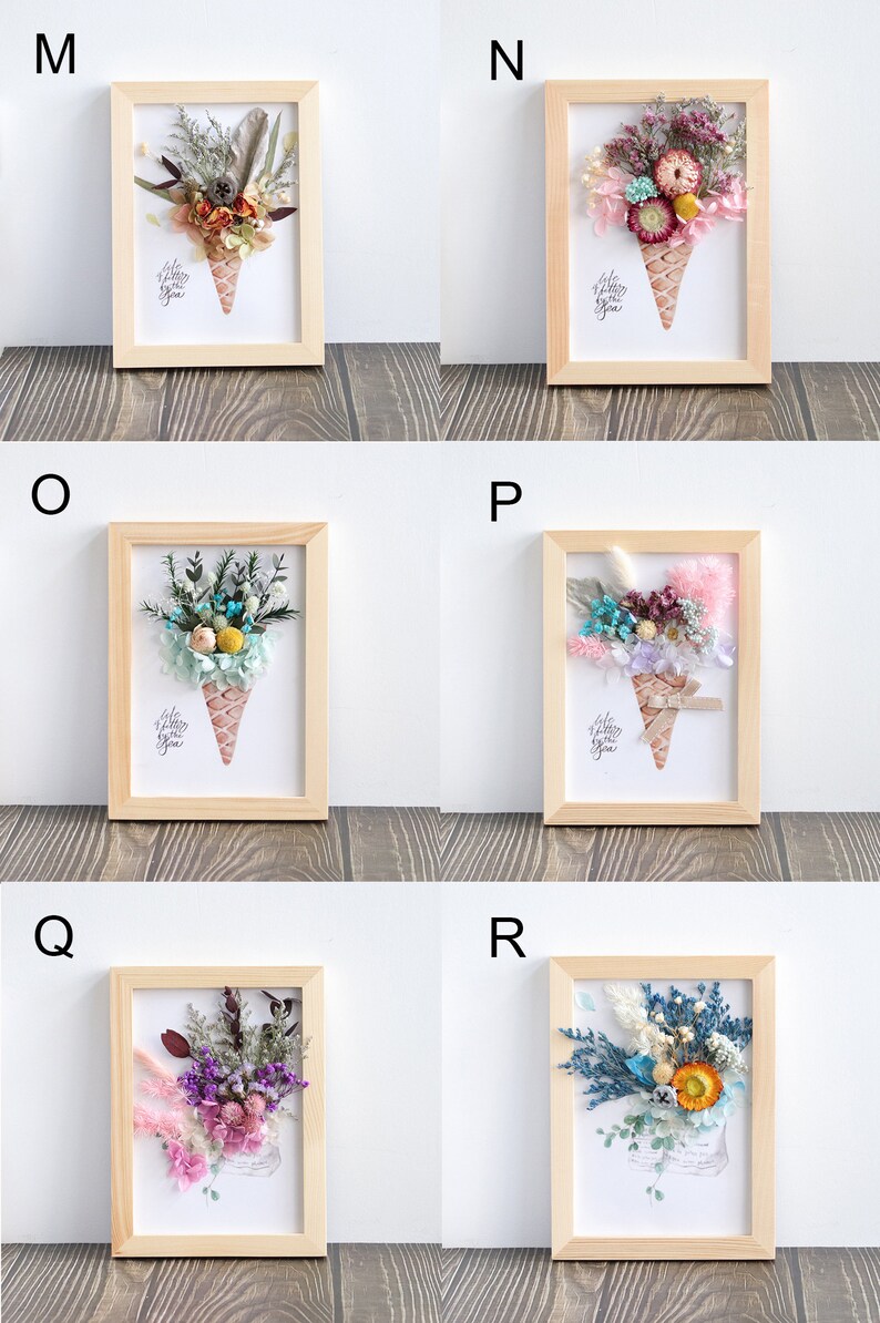 Handmade 3D Dried Flower Photo Frame DIY Photo Frame Sticker - Etsy