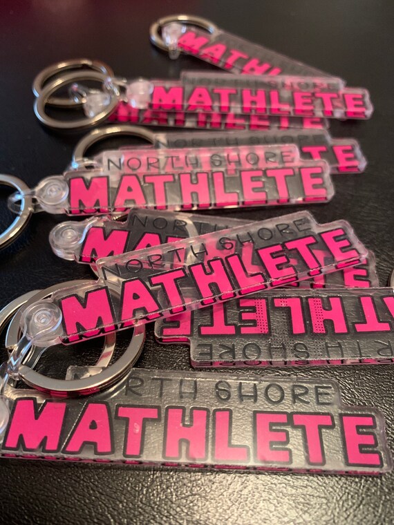 North Shore Mathlete keychain | Etsy