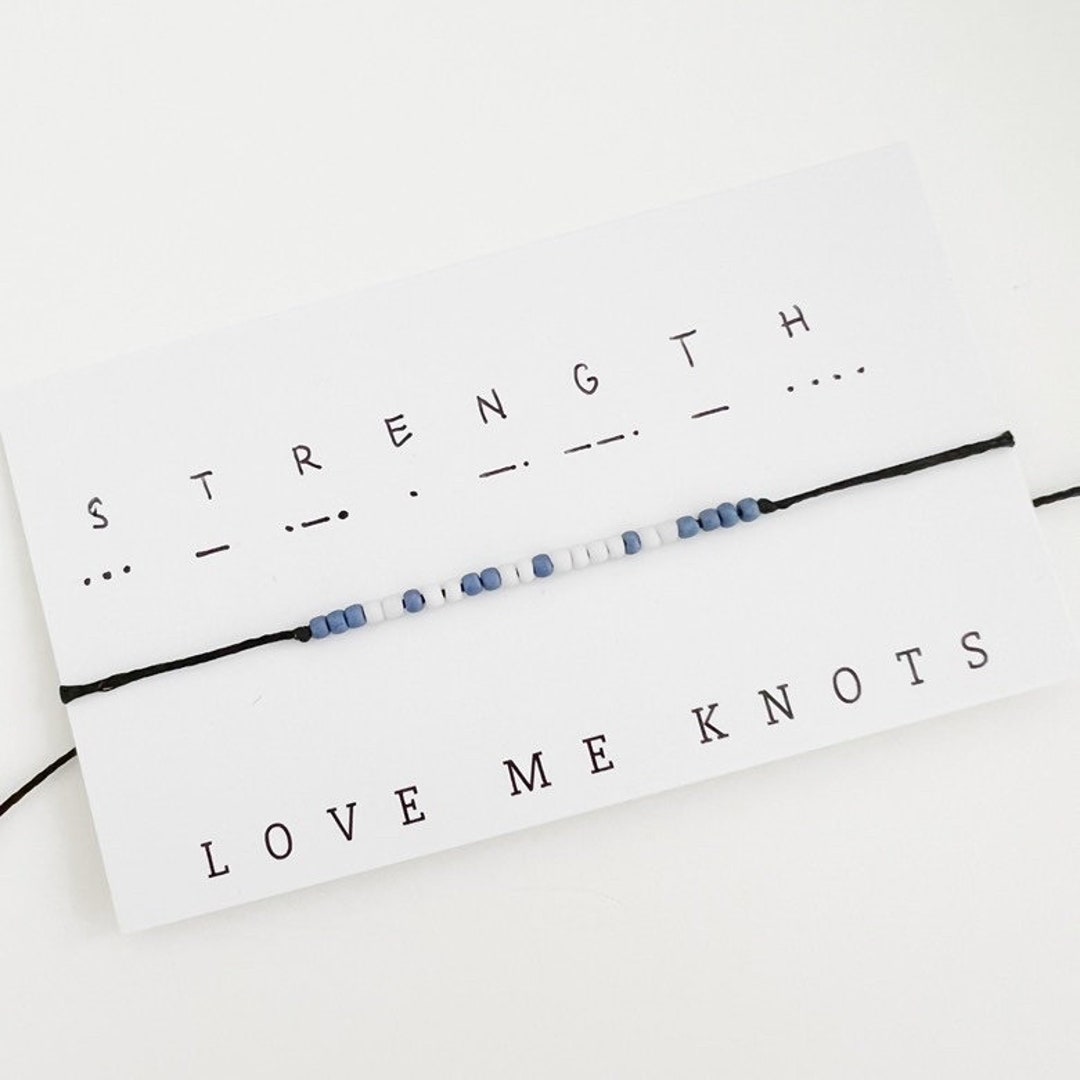 STRENGTH CUSTOM Bracelet Morse Code Customized Bracelet name/word ...