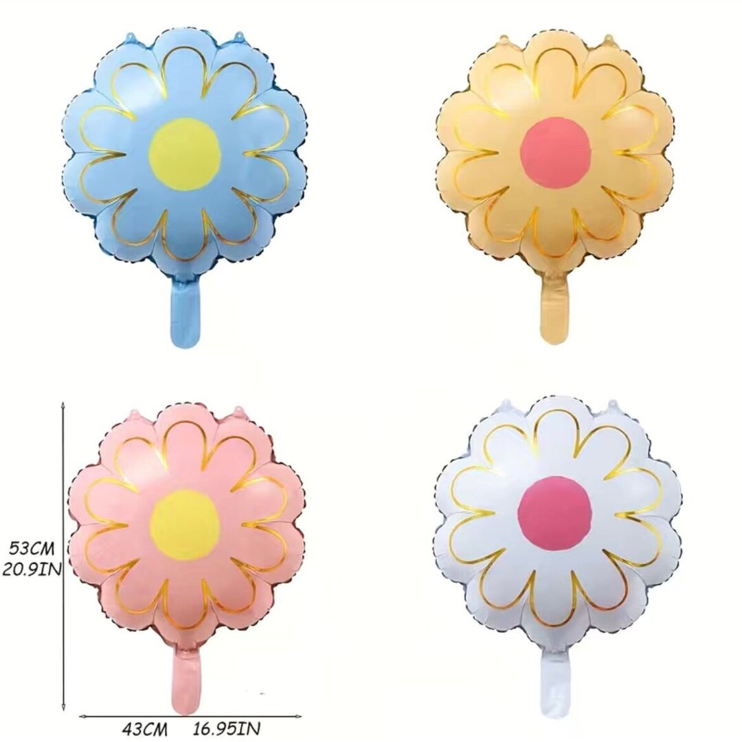 18-inch Flower Foil Balloons Colourful Helium Balloons for Birthday ...
