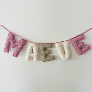 Personalized Crochet Name Banner - Customizable Name Garland - Nursery ...