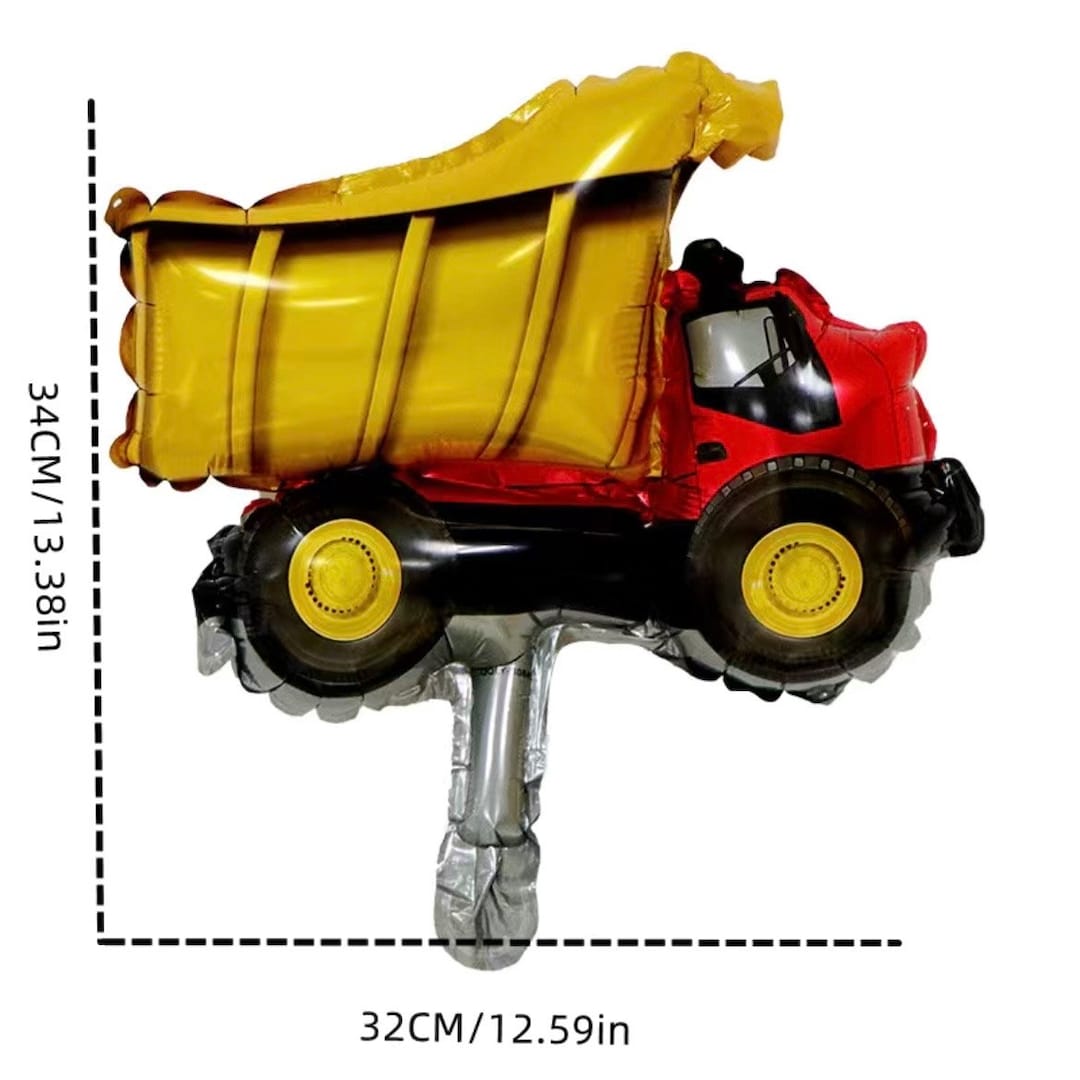 13-inch Dump Truck Foil Balloons - Colourful Helium Balloons for ...