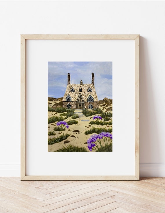 Shell Cottage: Wall Art Art Print Beach Art Wizard Home | Etsy
