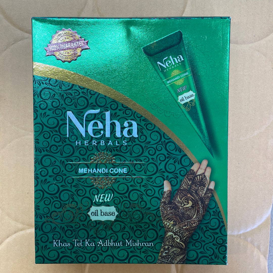 Neha Herbal Mehendi Red Brown Henna Cone Temporary Body Art - Etsy
