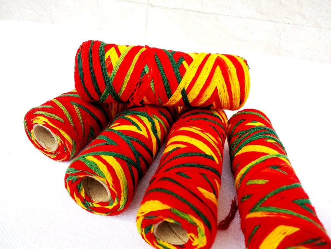 Mauli Kalava Indian Sacred Red Yellow Green Wrist Thread - Etsy