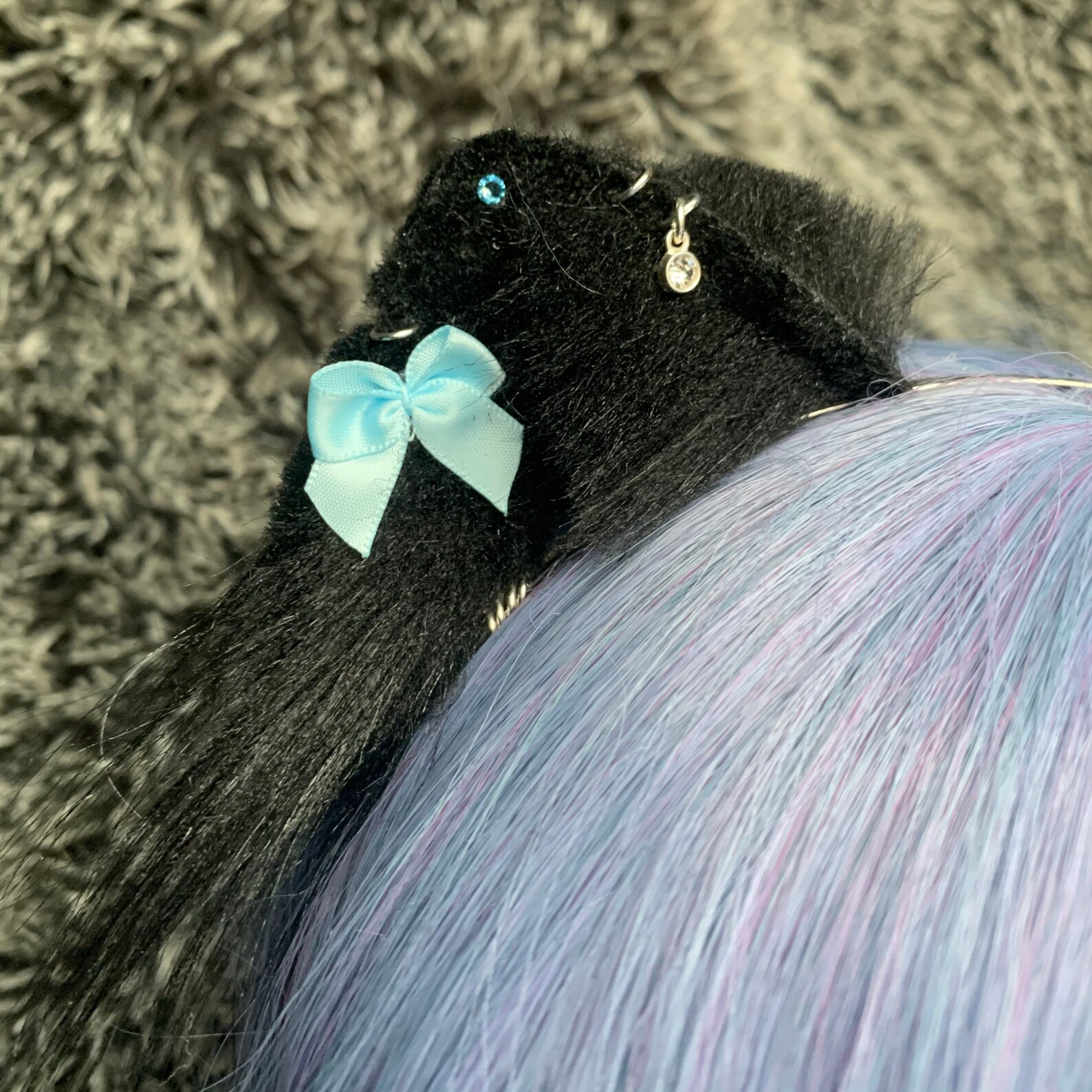 Black Rainbow Brite Microkitten | Etsy