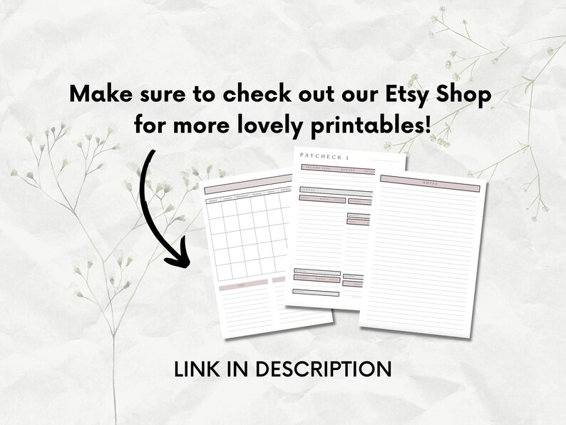 Grocery Budget Worksheet, Meal Planner Breakdown, Digital Instant ...