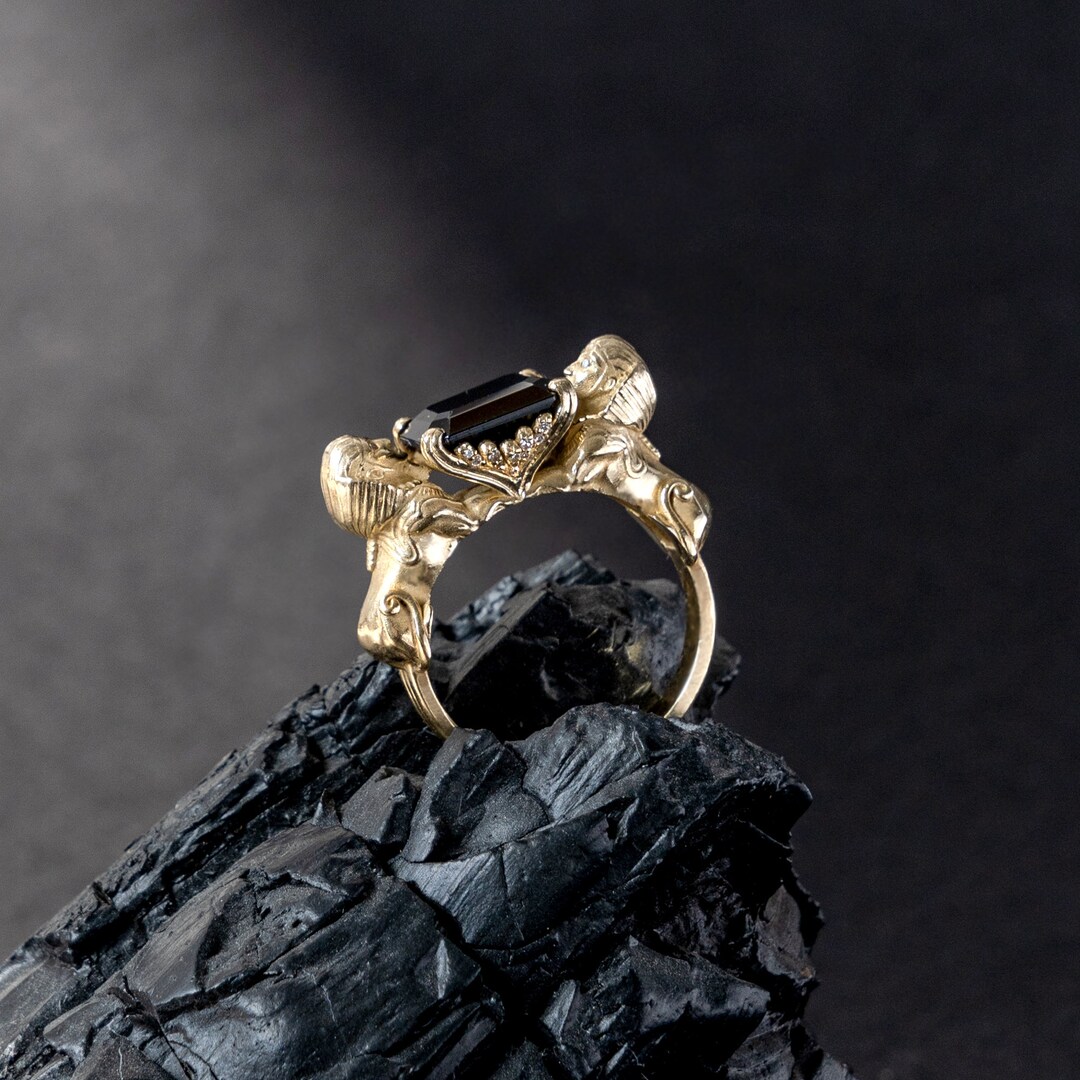 A Timeless Elegance Inspired by Ancient Egypt Sphinx Ring - Etsy