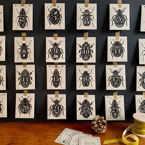 DIY Nature Advent Calendar Printable Editable Holiday - Etsy