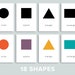 Minimalist Shapes Flashcards Printable Modern Basic Shape Flash Cards ...