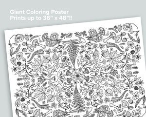 Coloring Poster, Giant Coloring Poster, Doodle, Doodle Coloring ...