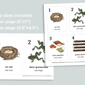 French & English Nature Counting Cards Printable | Nursery Art ...
