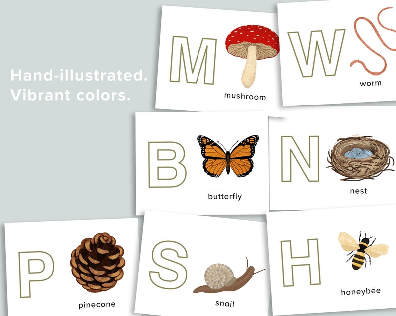 Nature ABC Resin Letter Match Activity Preschool Letters | Etsy