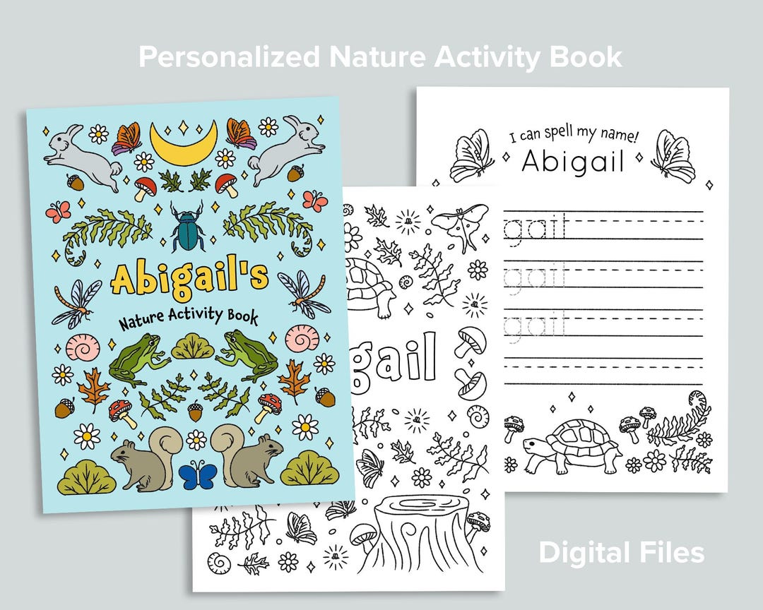 Personalized Nature Activity Pack | Homeschool Printables | Preschool ...