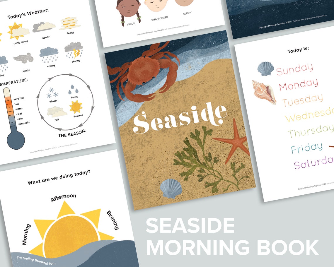 Preschool Circle Time Morning Menu Book | Printable Calendar Pages ...