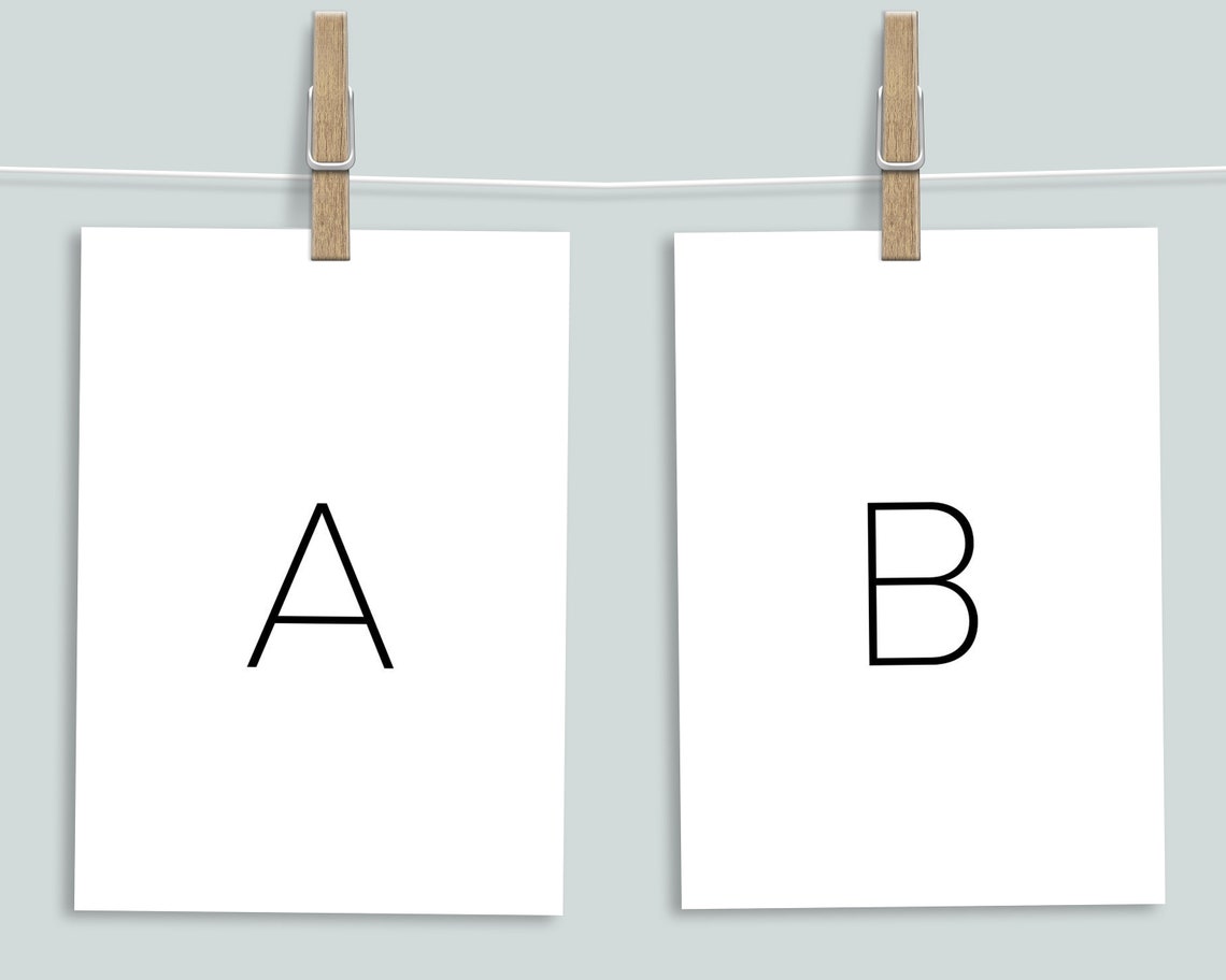Minimalist ABC Toddler Cards Printable Flashcards Kids | Etsy