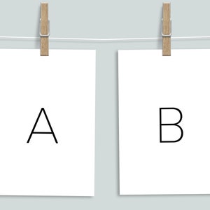 Minimalist ABC Toddler Cards Printable Flashcards | Kids Alphabet ...