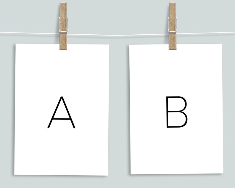 Minimalist ABC Toddler Cards Printable Flashcards | Kids Alphabet ...
