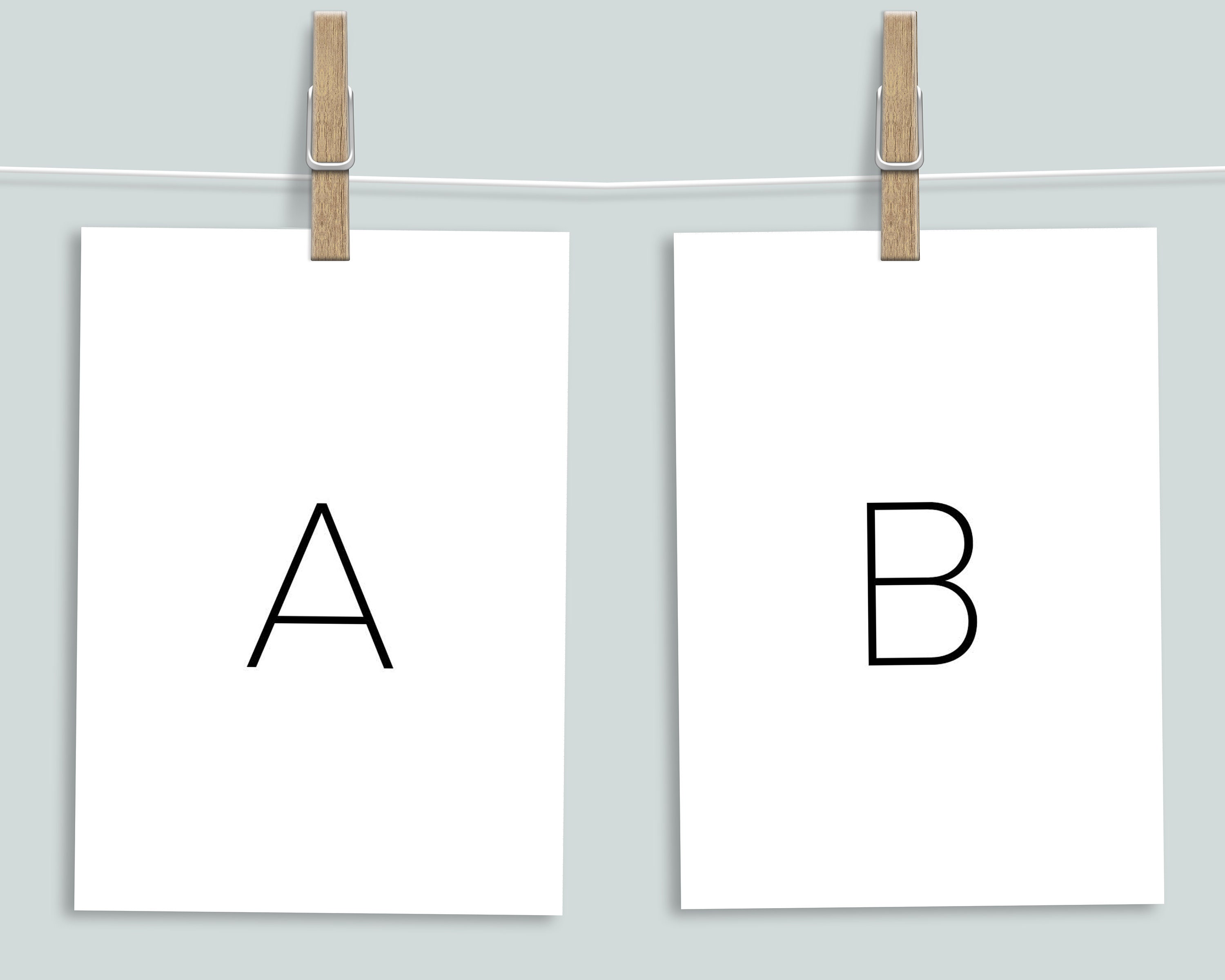 Minimalist ABC Toddler Cards Printable Flashcards Kids | Etsy