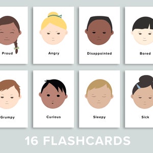 Emotions Flashcards Printable | Feelings Flash Cards | Kindergarten ...