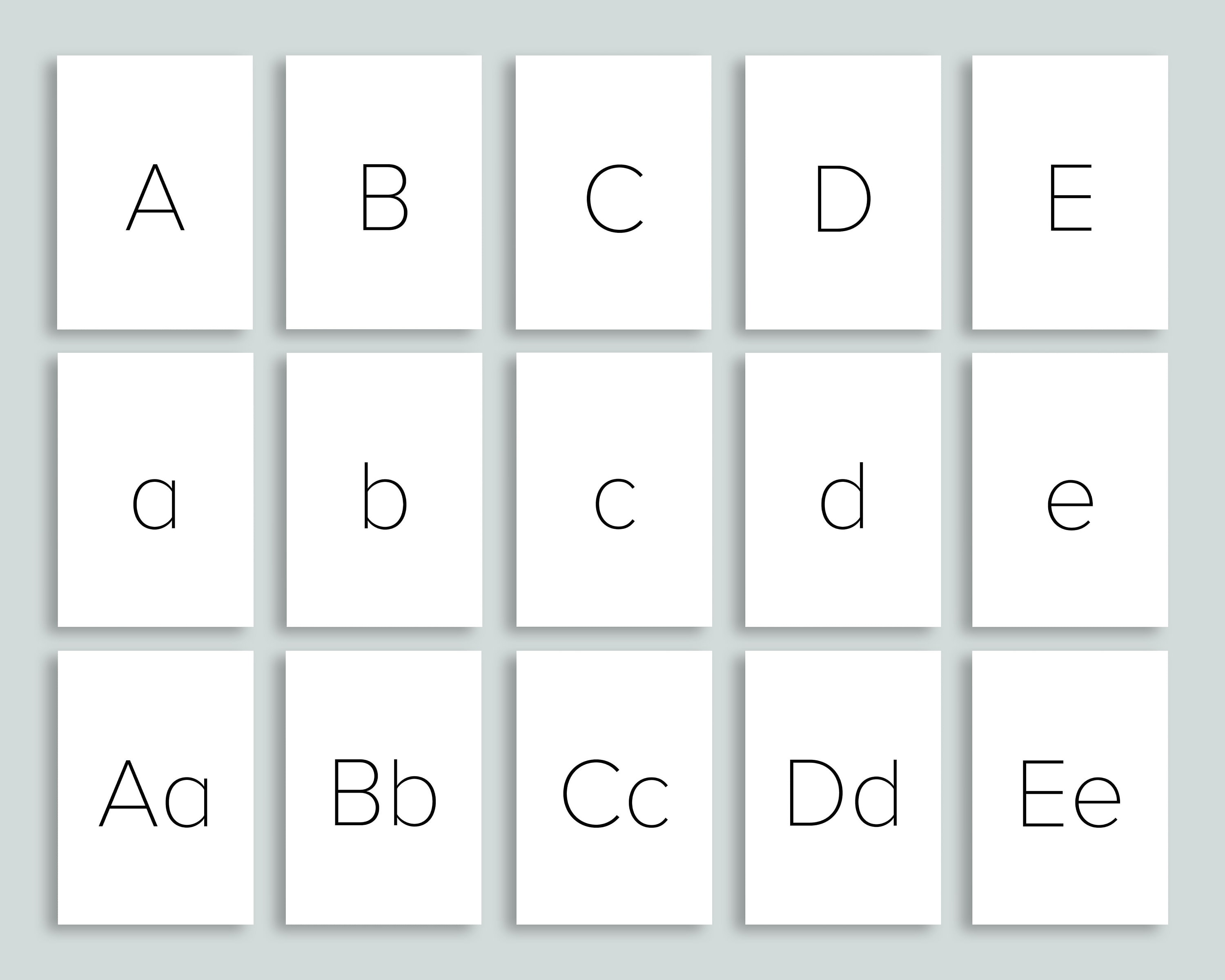 Minimalist ABC Toddler Cards Printable Flashcards Kids | Etsy