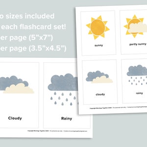 Weather Flashcards Homeschool Printables | Editable Flash Cards | Pre K ...