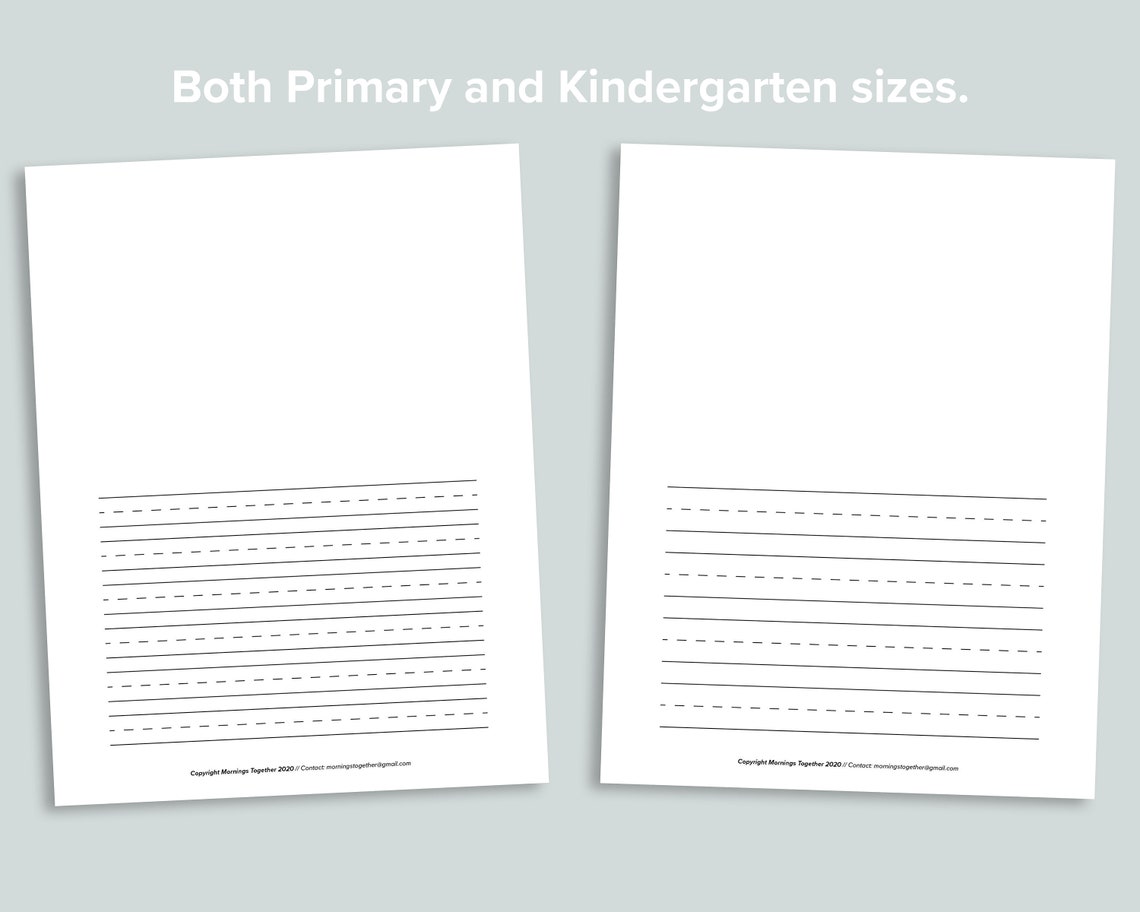 Lined School Paper Draw and Write Pages Printable | Etsy