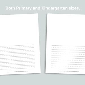 Lined School Paper Draw and Write Pages Printable | Kindergarten ...