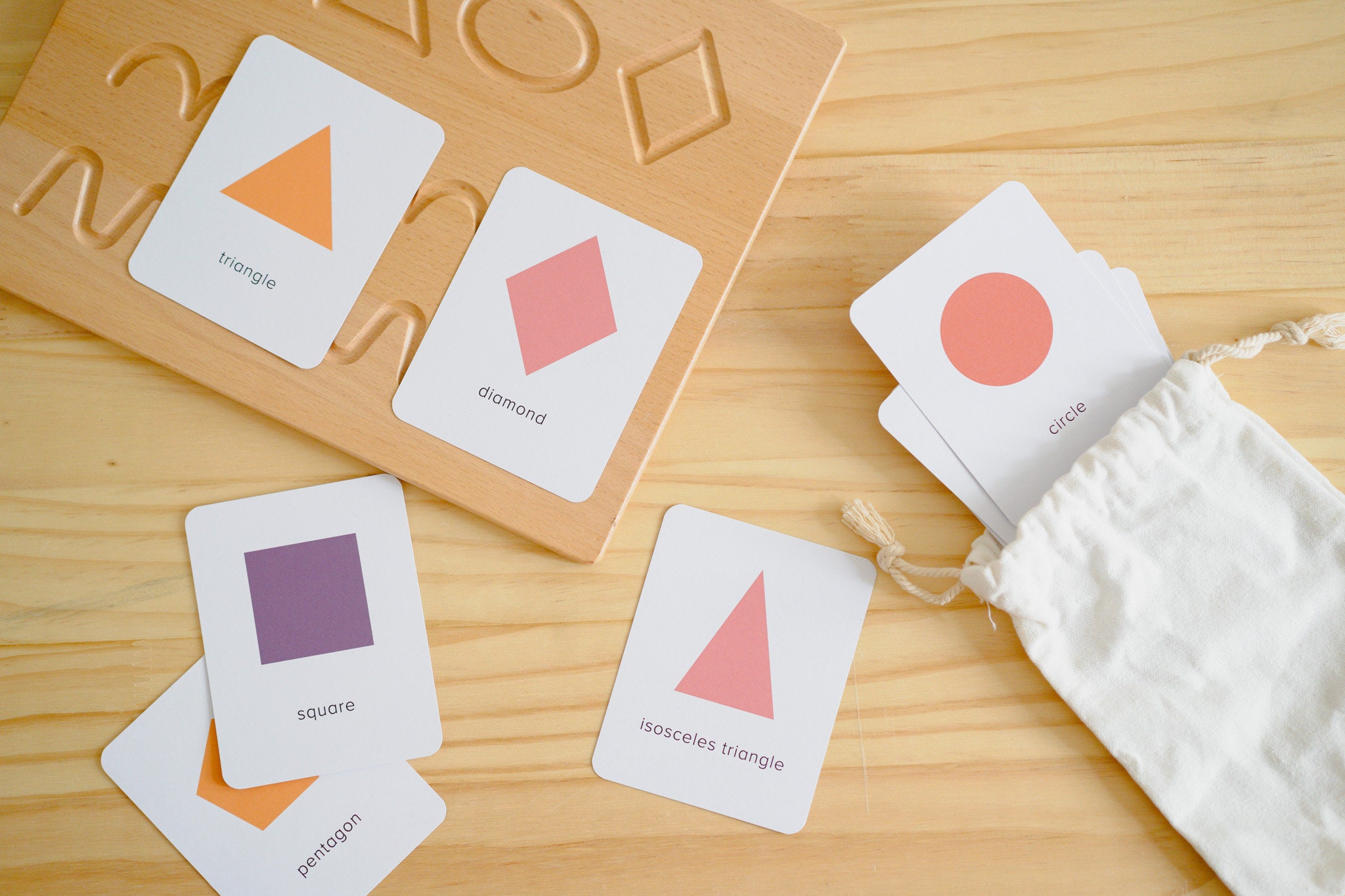 Minimalist Shapes Flashcards Printable Modern Basic Shape - Etsy