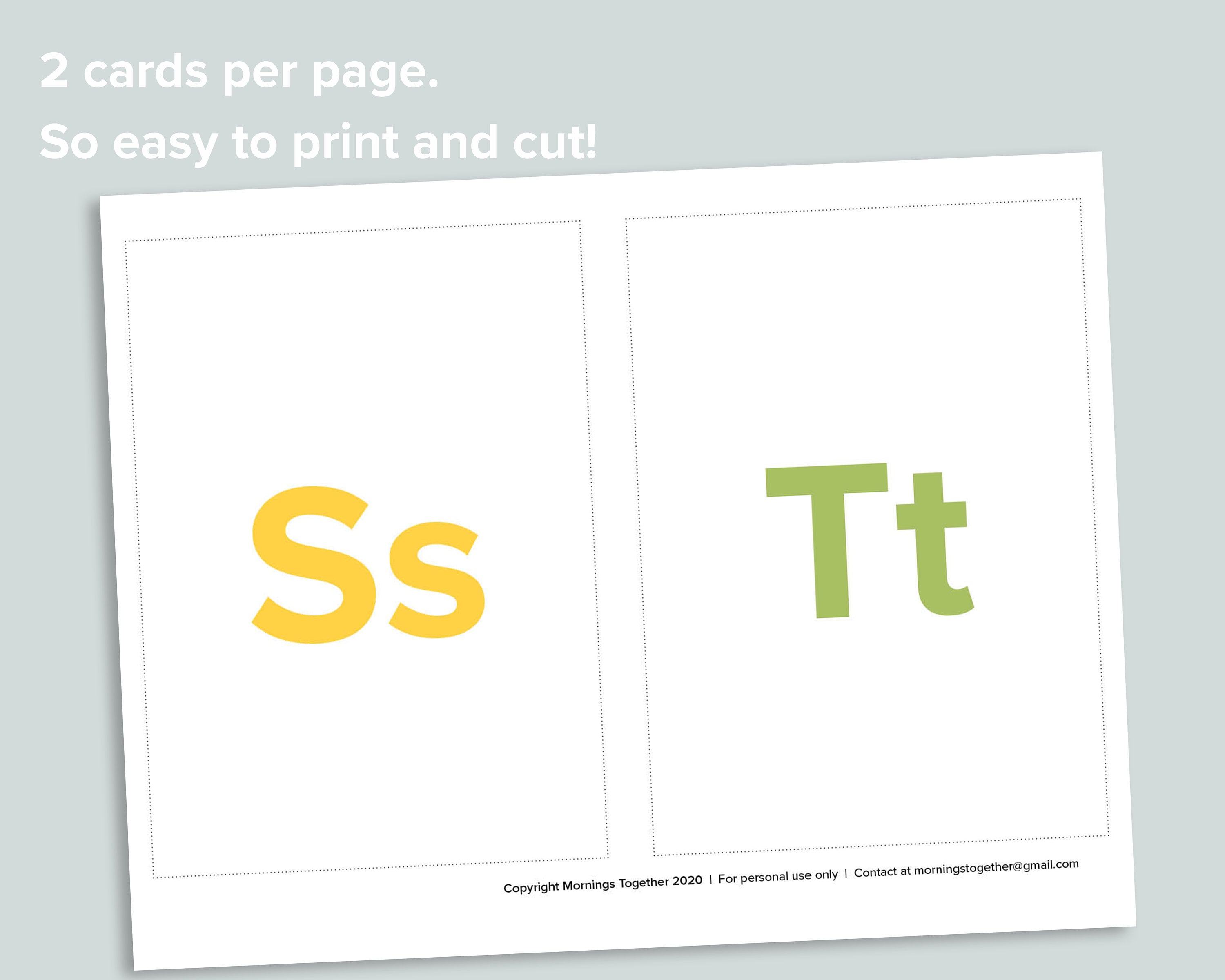 ABC Flashcards Color Printable | Kids Rainbow Colors Alphabet | Modern ...