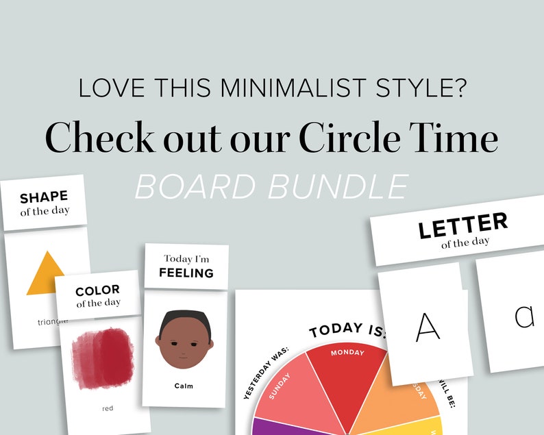 Large Preschool Calendar Board Printable Pages | Perpetual Today Date ...