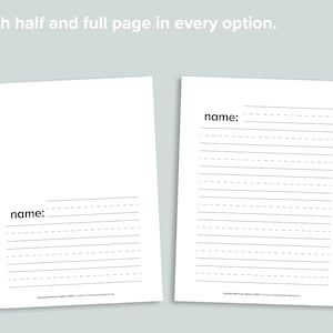 Lined School Paper Draw and Write Pages Printable | Kindergarten ...