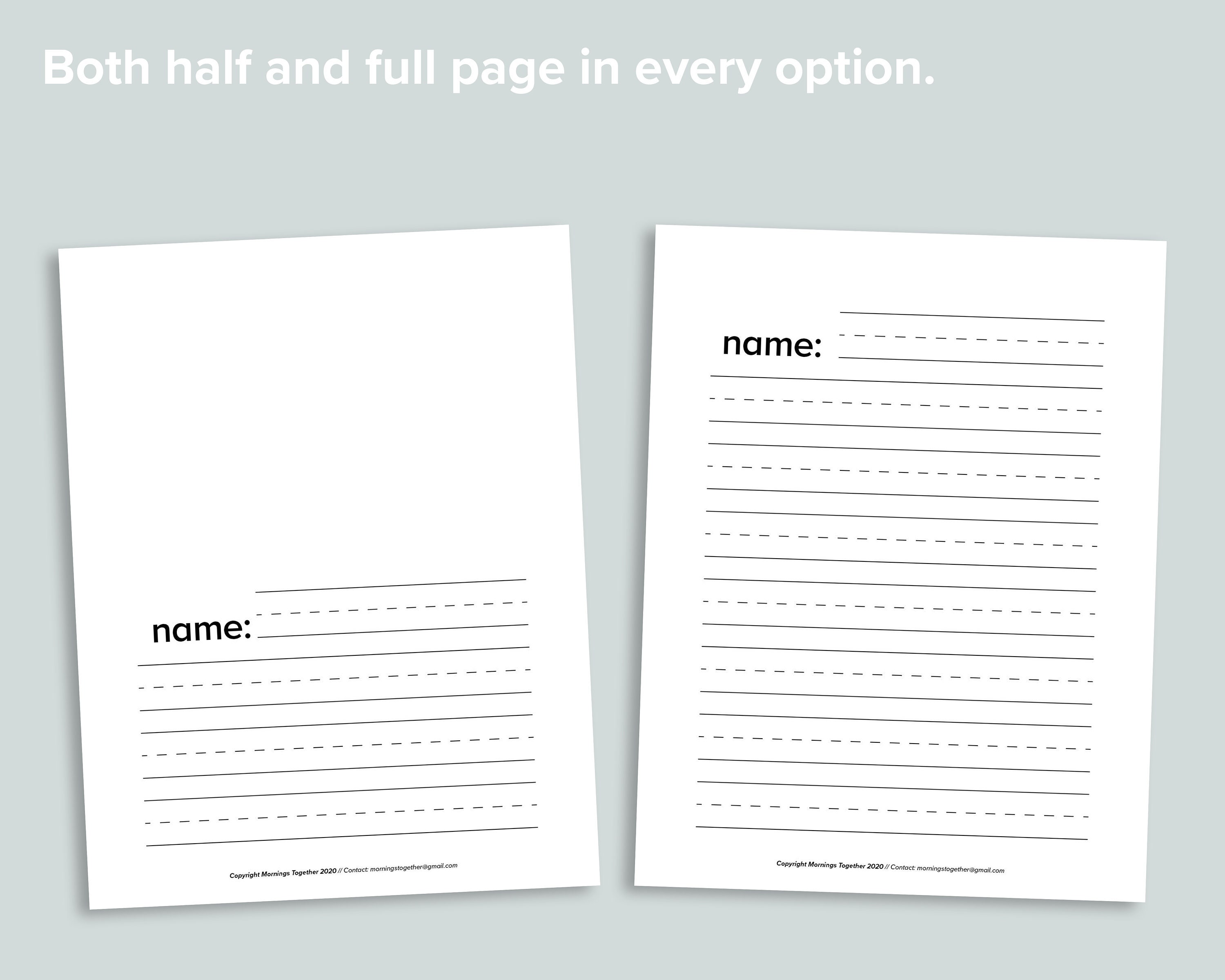 Lined School Paper Draw and Write Pages Printable | Etsy