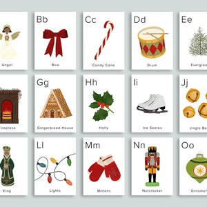 Christmas BUNDLE Printable ABC 123 Cards Homeschool Printables ...