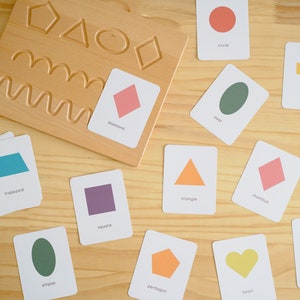 Minimalist Shapes Flashcards Printable | Modern Basic Shape Flash Cards ...