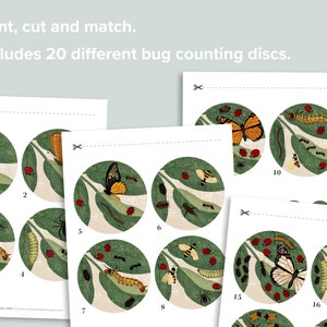 1-20 Bug Counting Activity | Preschool Nature Busy Book Pages | Numbers ...