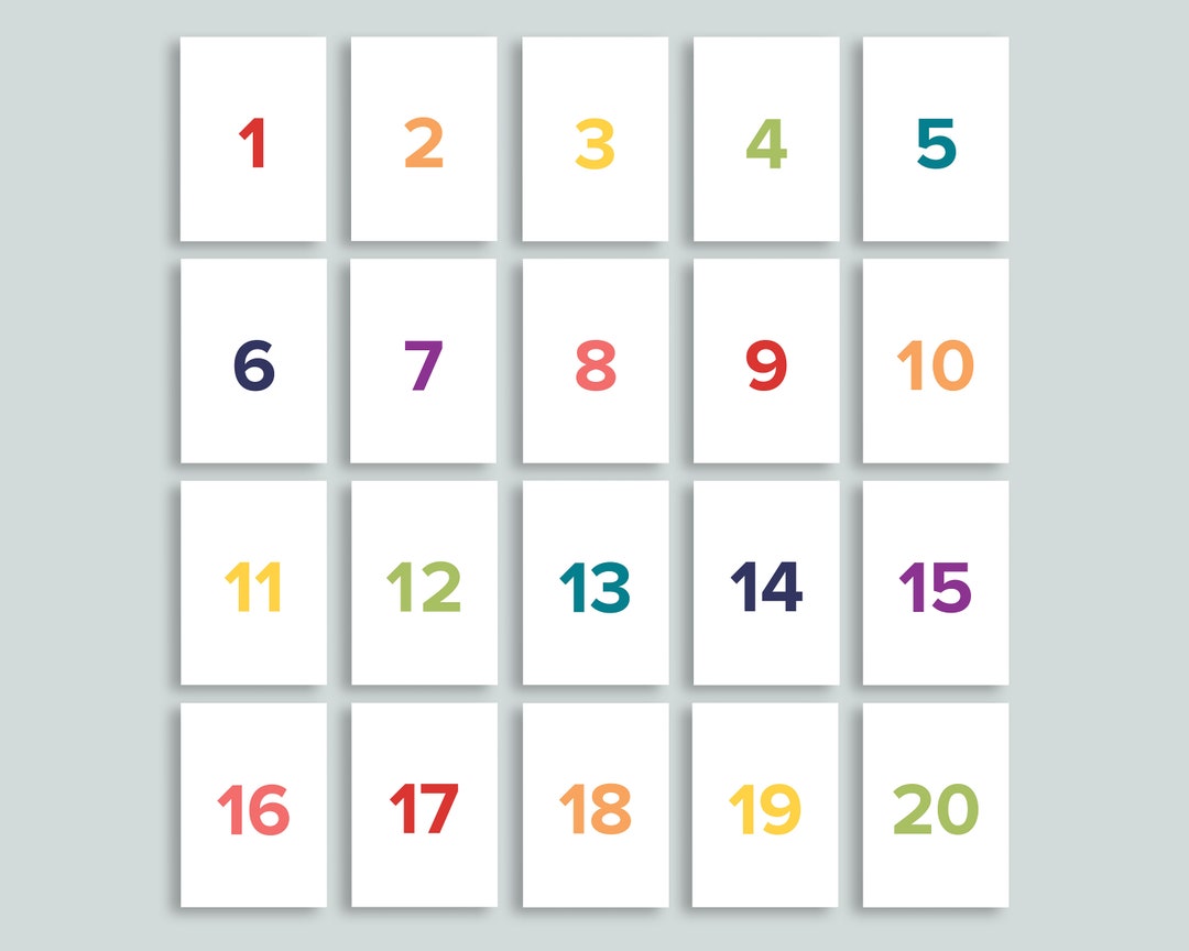 Number Cards 1-20 Printable | Preschool Homeschool Classroom | Math ...