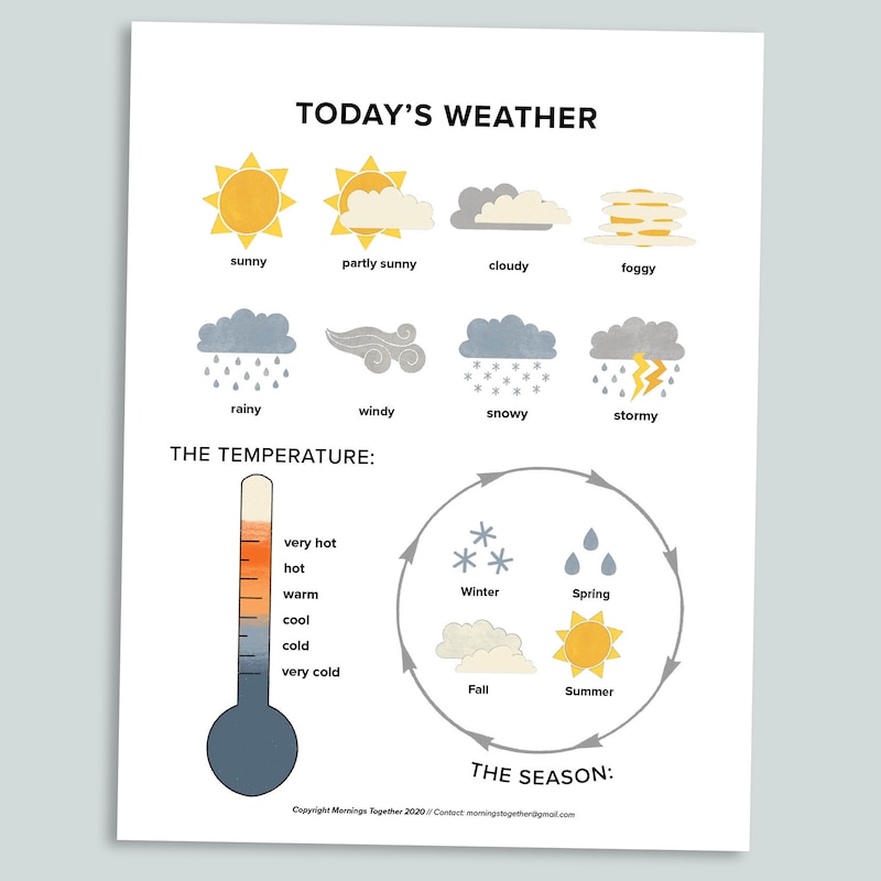 Weather Chart - Etsy