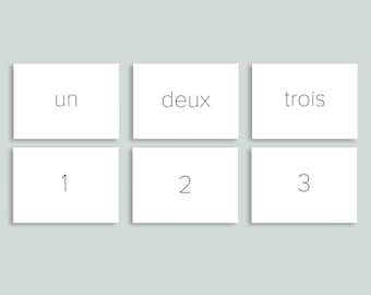 French Number Flashcards - Etsy