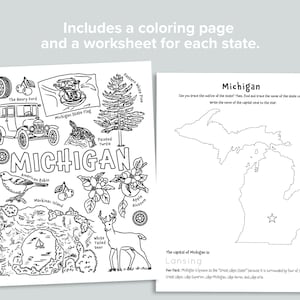 USA Bundle | Homeschool Printables | State Coloring Pages and Posters ...
