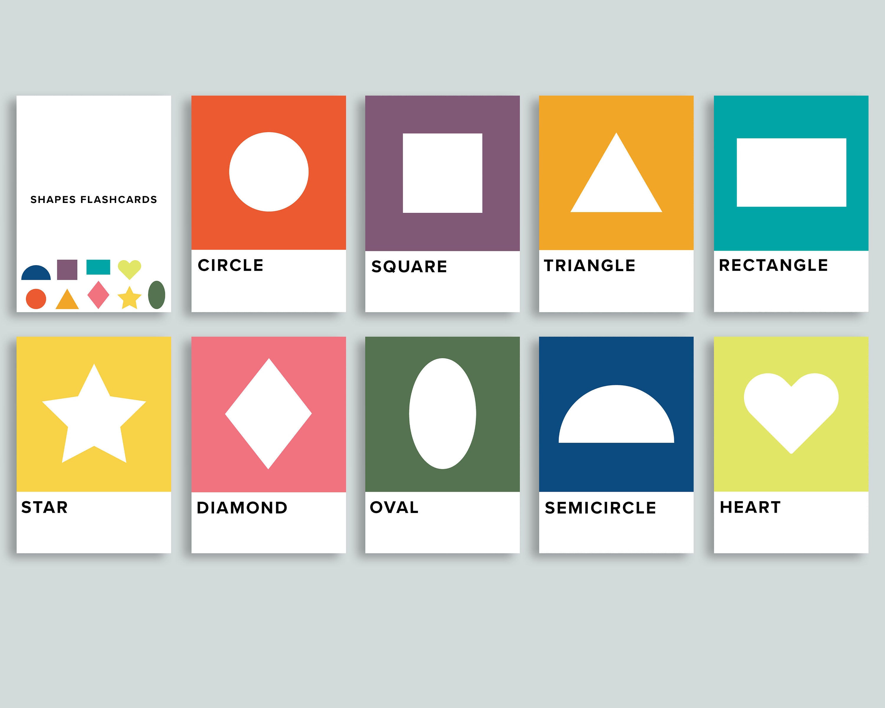 Shapes Printable Bundle Shape Flashcards Busy Book Quiet | Etsy