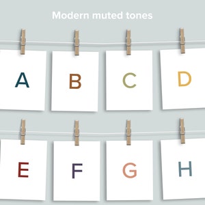 Minimalist ABC Toddler Cards Printable Flashcards | Muted Alphabet ...